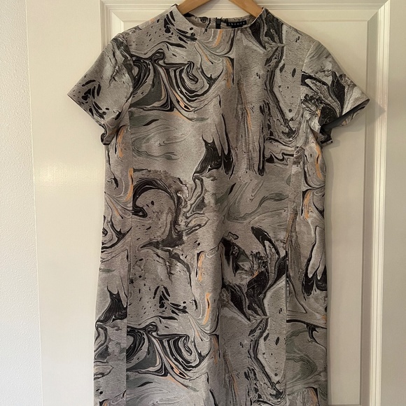 Theory | Dresses | Theory Silk Dress Marble Pattern Modern Chic | Poshmark